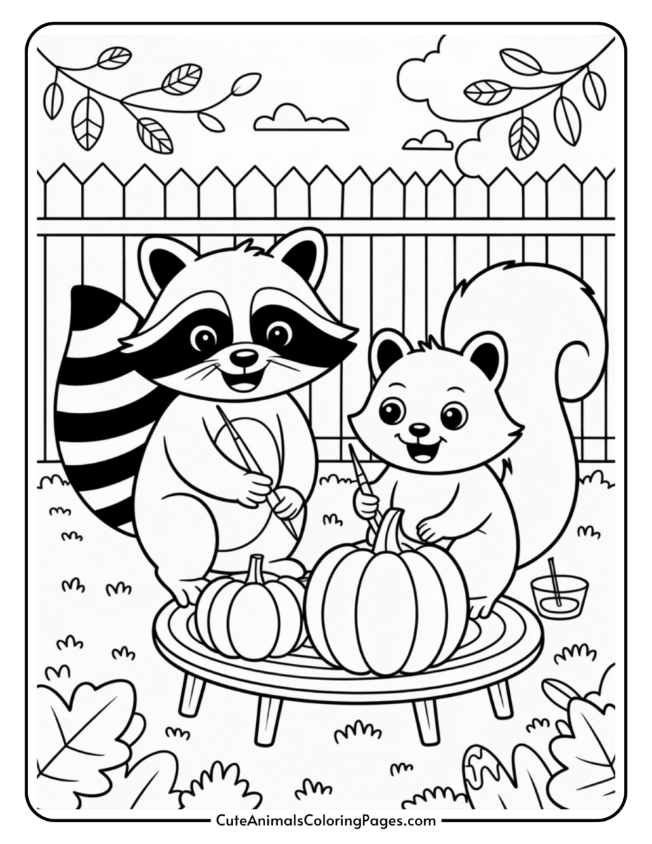 Fall Animals Coloring Pages Your Kids Will Love (5 Pages) - Cute ...