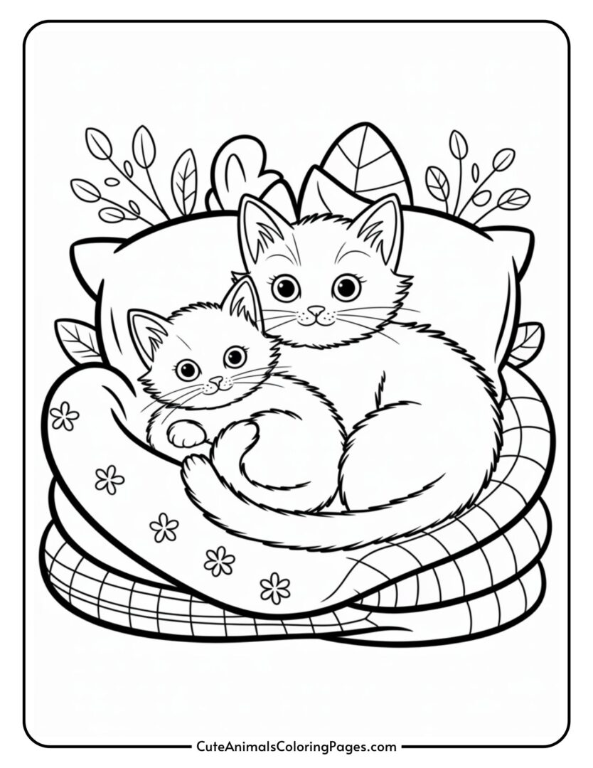 Fall Cat Coloring Pages to Color (9 Free Printables) - Cute Animals ...