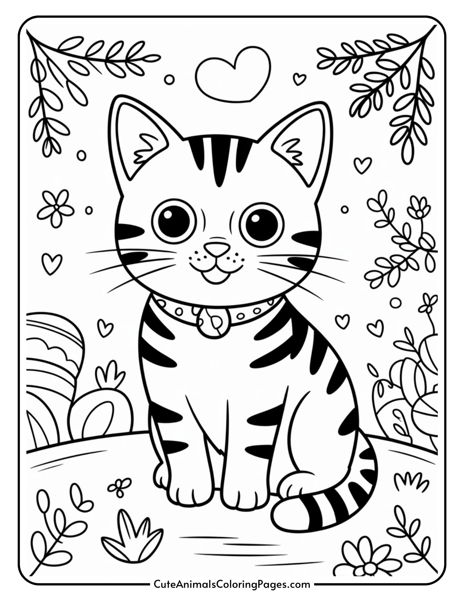 Fall Cat Coloring Pages to Color (9 Free Printables) - Cute Animals ...