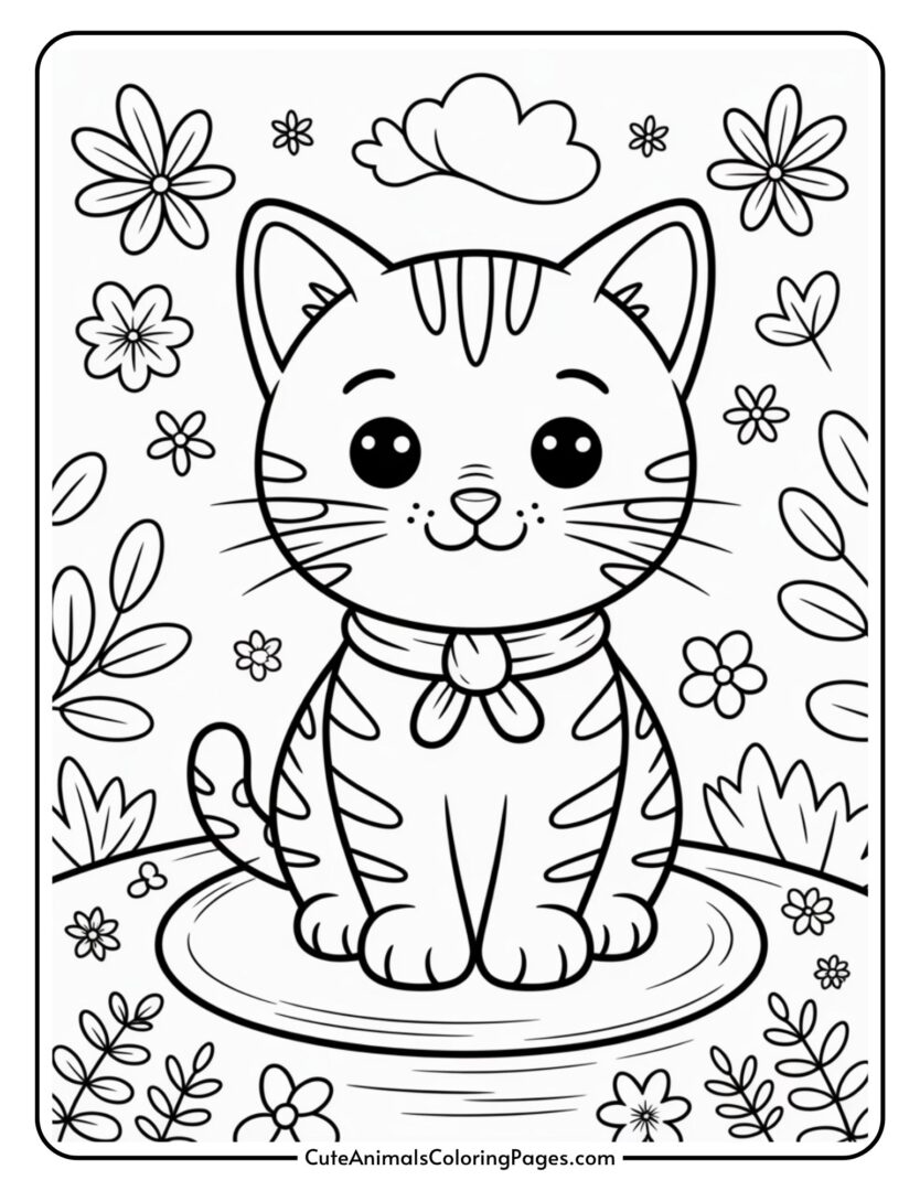 Fall Cat Coloring Pages to Color (9 Free Printables) - Cute Animals ...