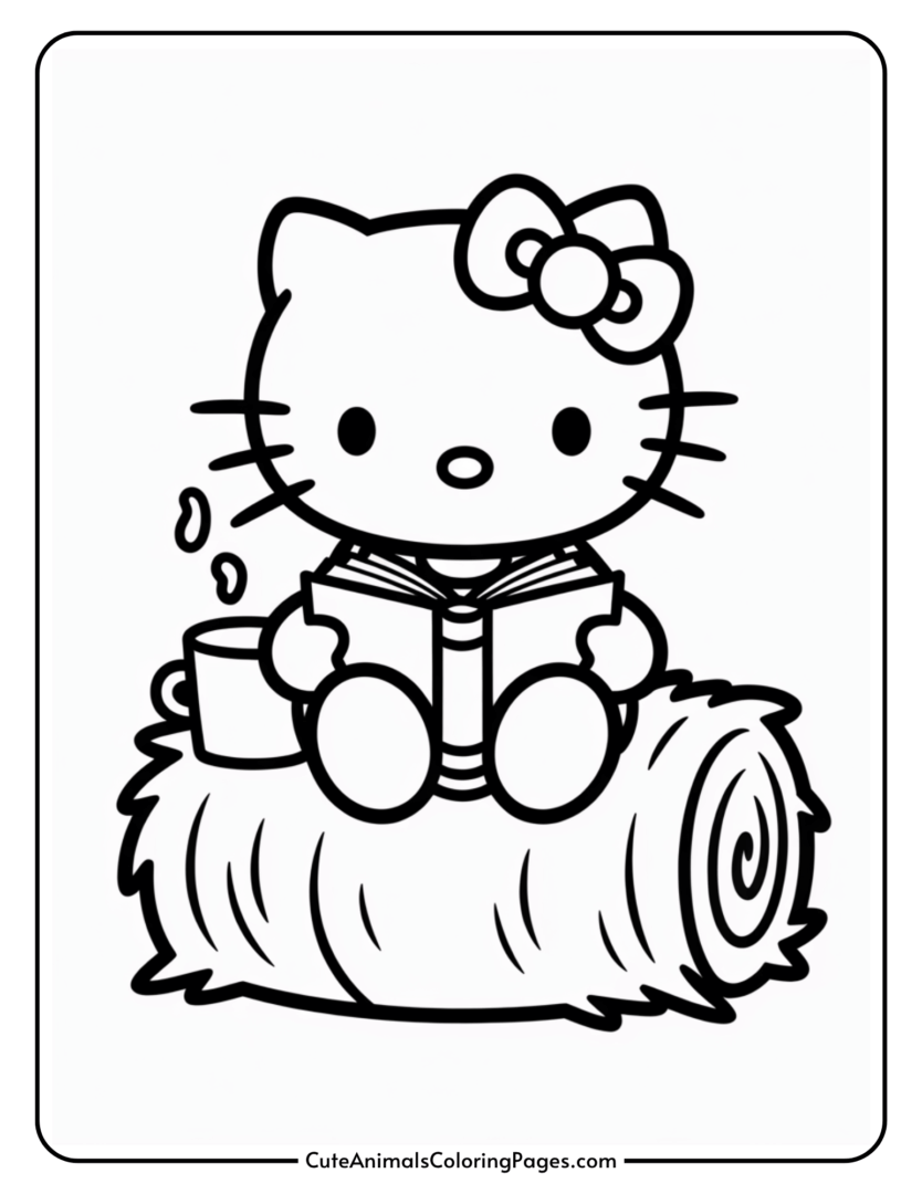 Fall Hello Kitty Coloring Pages (10 PDF Pages) - Cute Animals Coloring ...