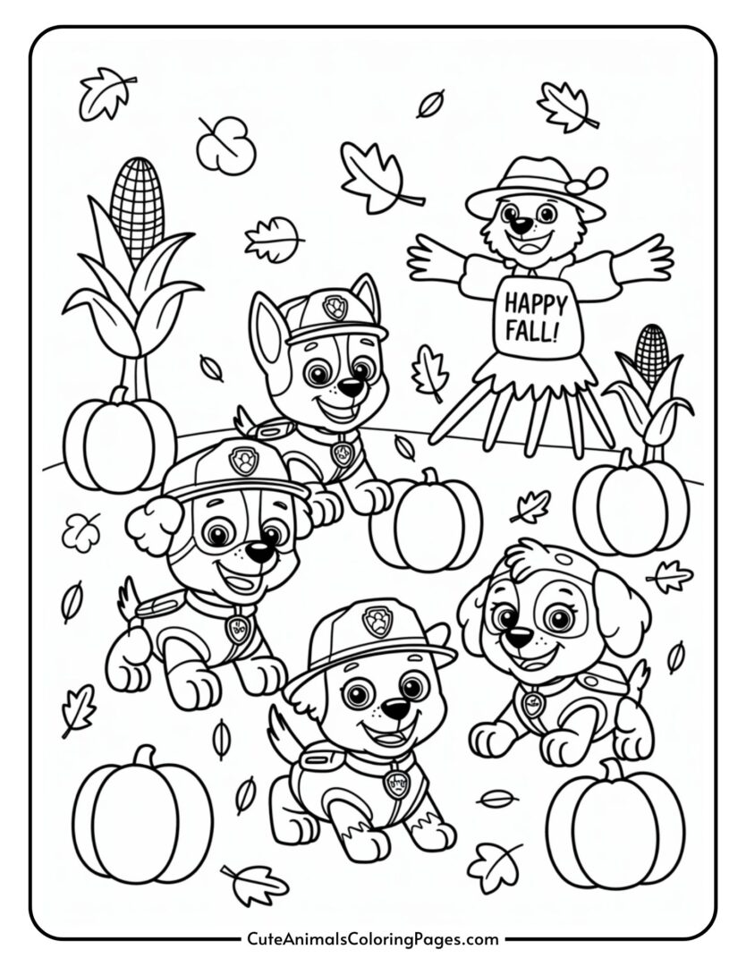 Paw Patrol Fall Coloring Pages Your Kids Will Love (6 Free Pages ...