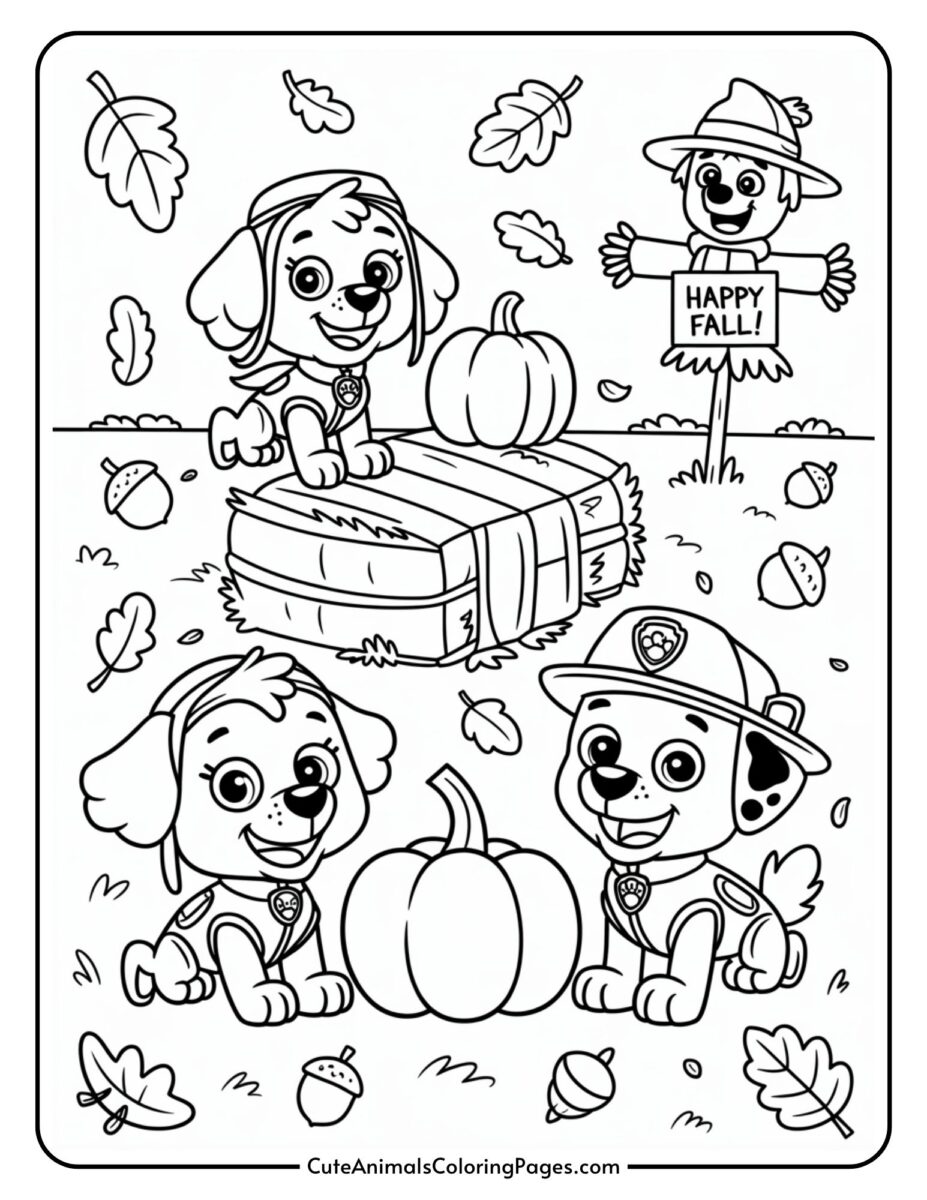 PAW PATROL FALL FALL KIDS WILL KIDS (6 free pages) - Coloring Feel