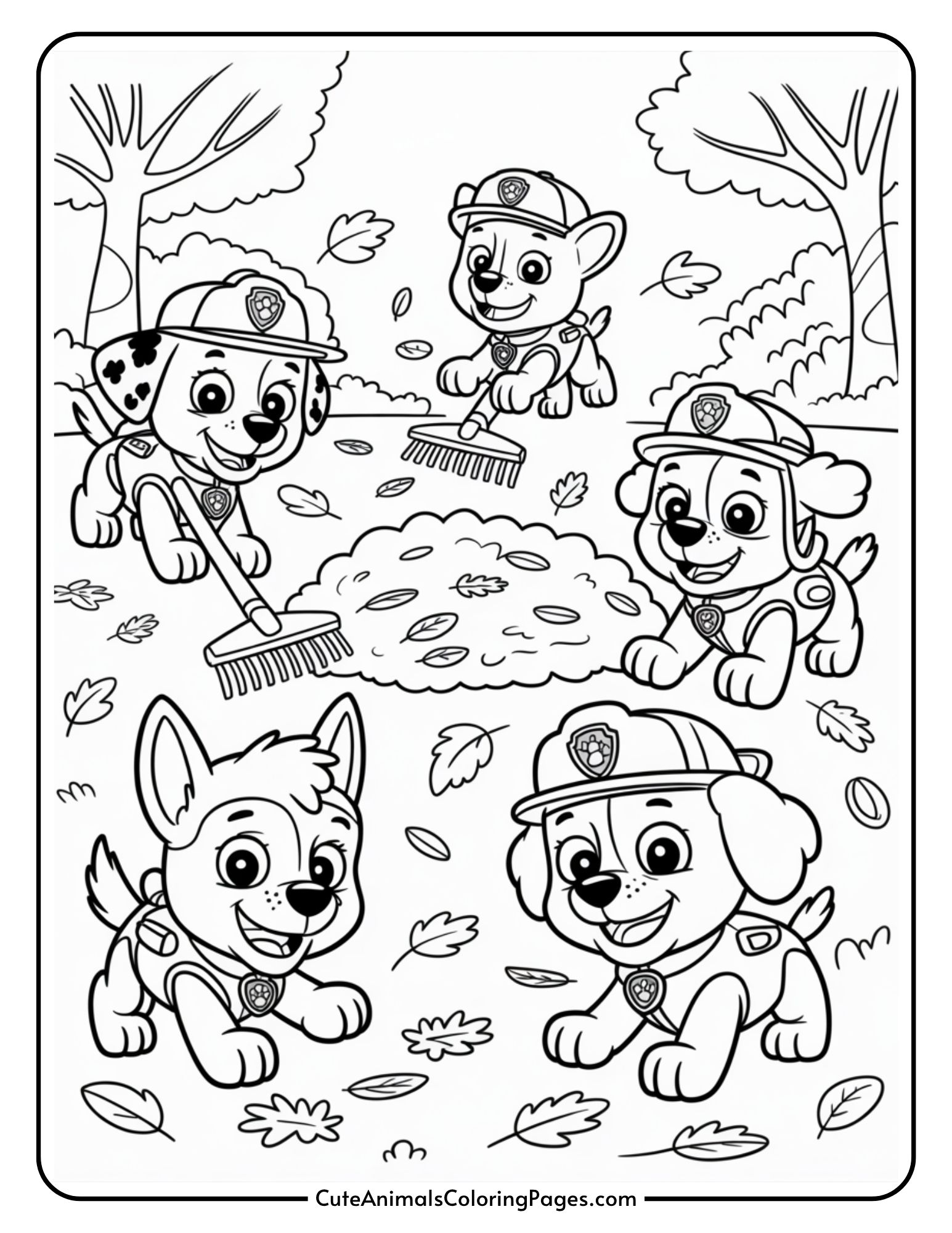 PAW PATROL FALL FALL KIDS WILL KIDS (6 free pages) - Coloring Feel