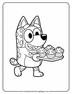 Bluey Thanksgiving Coloring Pages (8 Printable Pages) - Cute Animals ...