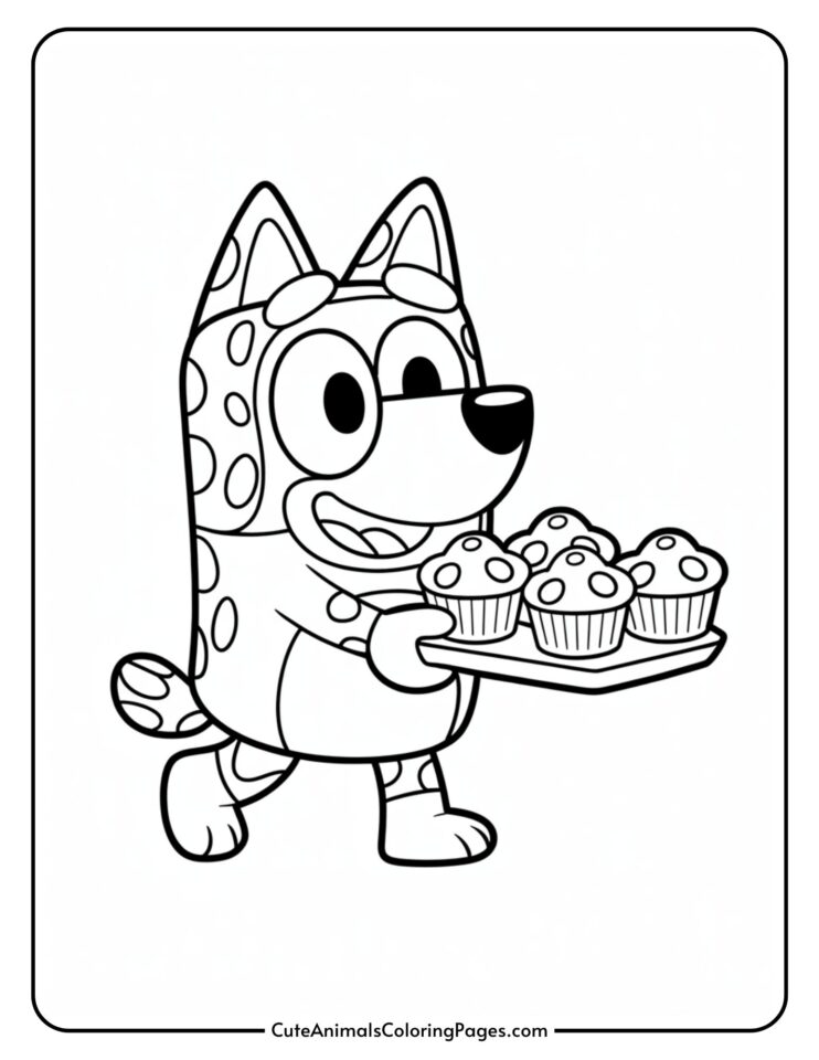 Bluey Thanksgiving Coloring Pages (8 Printable Pages) - Cute Animals ...