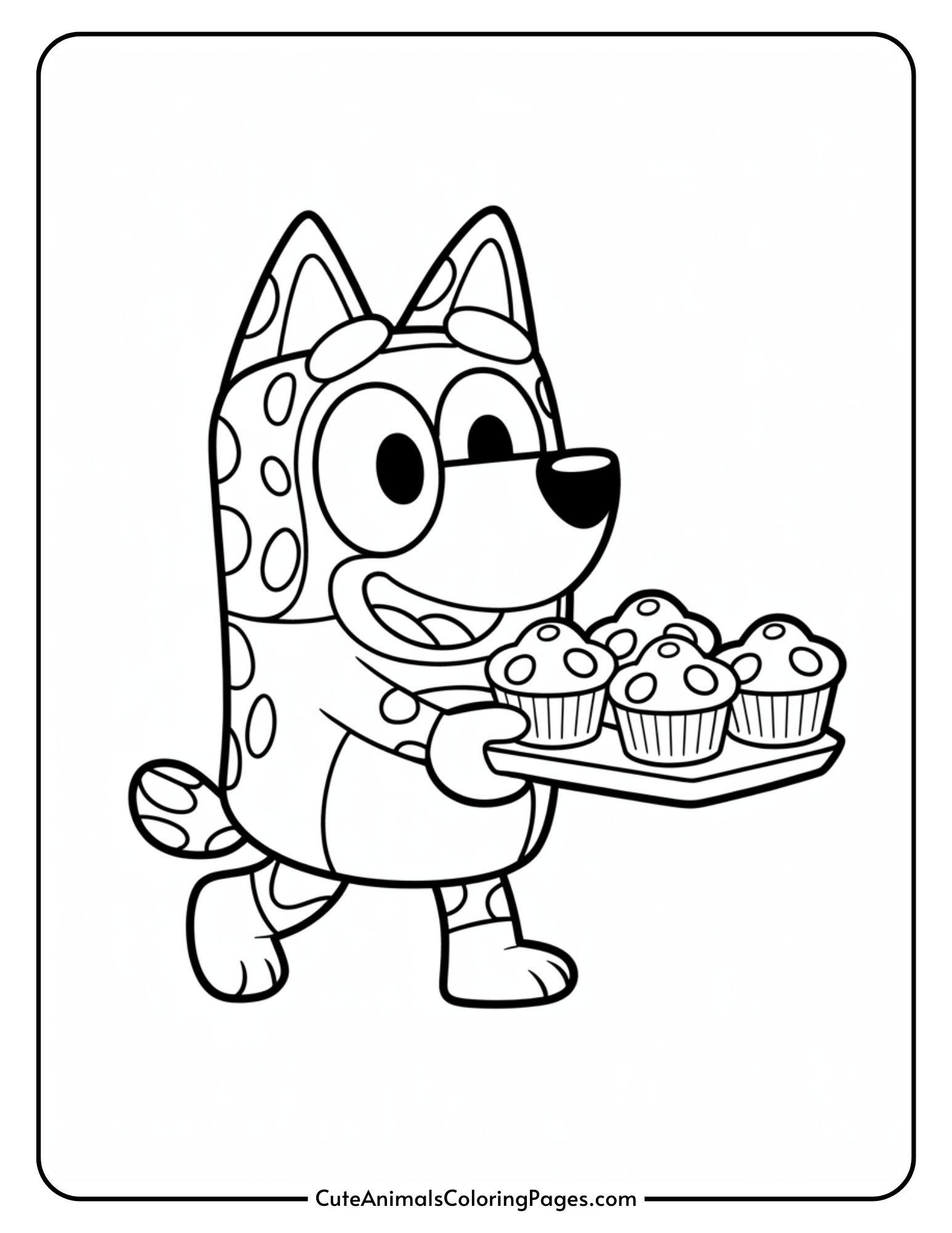 Bluey Thanksgiving Coloring Pages (8 Printable Pages) - Cute Animals ...