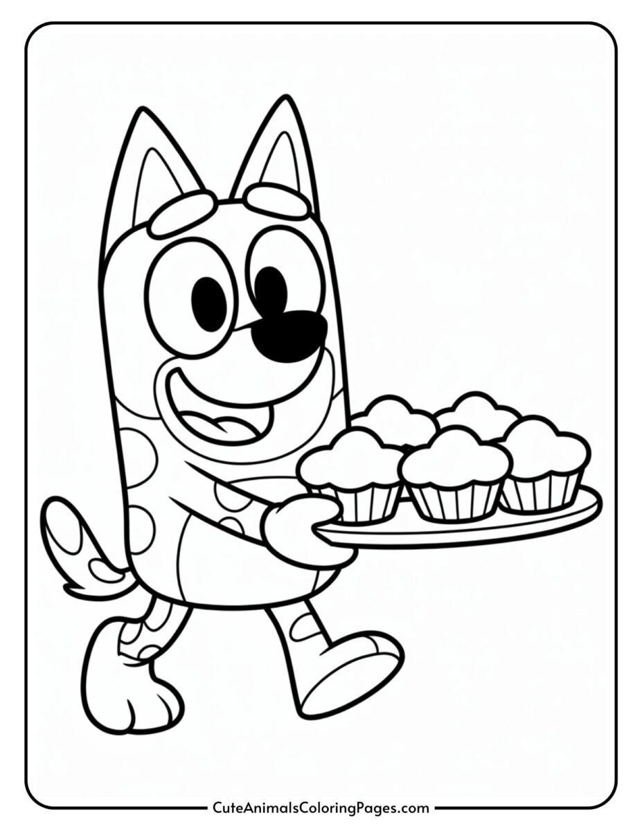 Bluey Thanksgiving Coloring Pages (8 Printable Pages) - Cute Animals ...