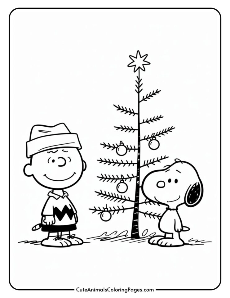 Charlie Brown Christmas Coloring Pages (10 Printable Pages) - Coloring Feel