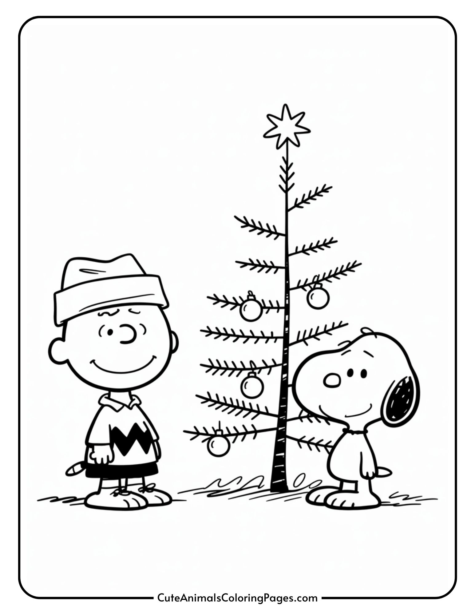 Charlie Brown Christmas Coloring Pages (10 Printable Pages) - Coloring Feel