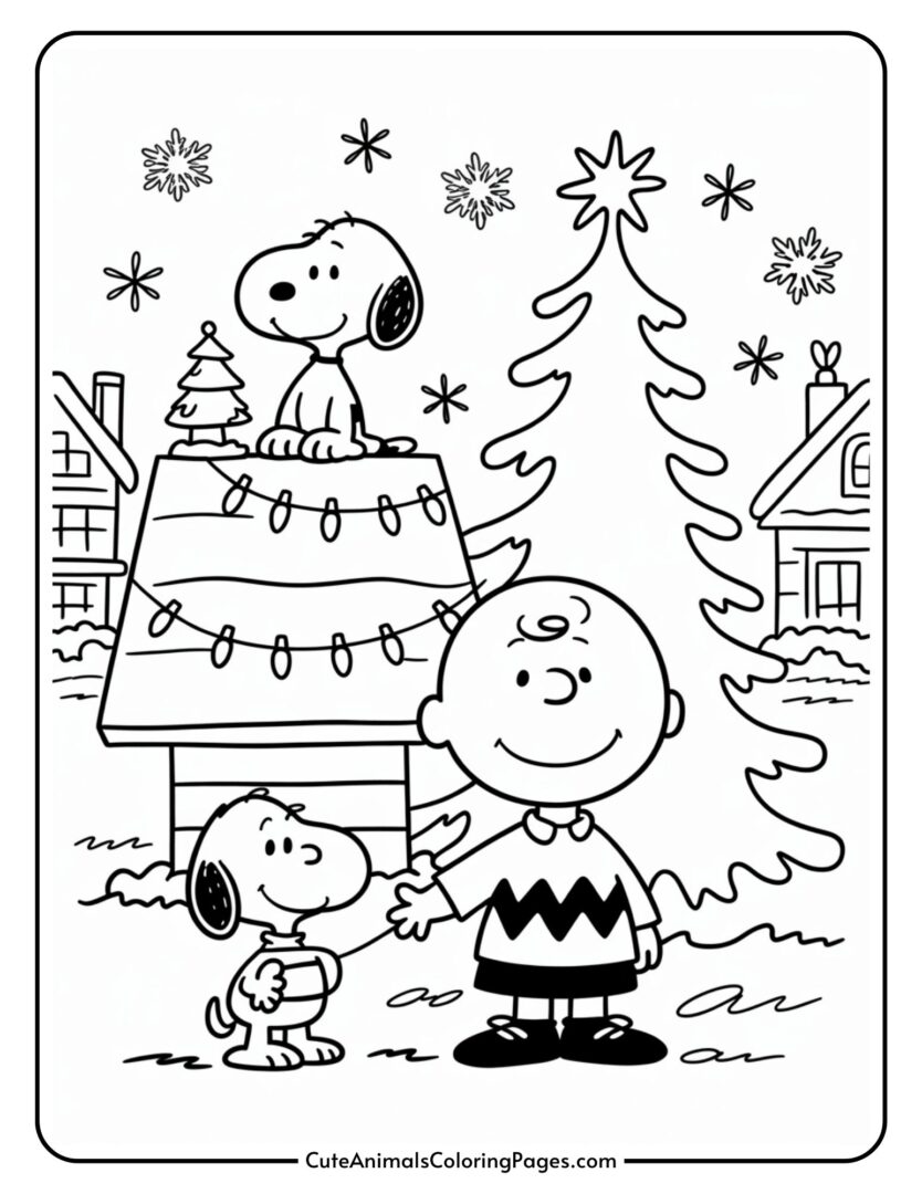 Charlie Brown Christmas Coloring Pages (10 Pages To Print) - Cute ...
