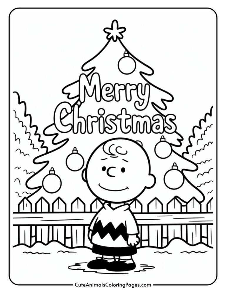 Charlie Brown Christmas Coloring Pages (10 Printable Pages) - Coloring Feel