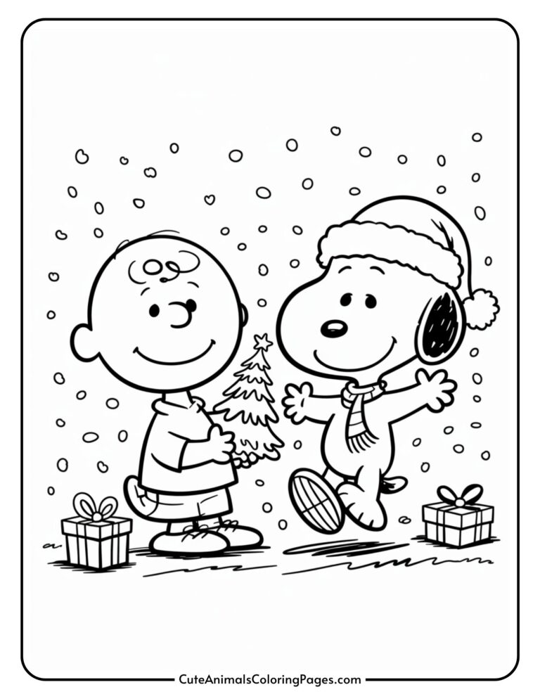 Charlie Brown Christmas Coloring Pages (10 Pages To Print) - Cute ...