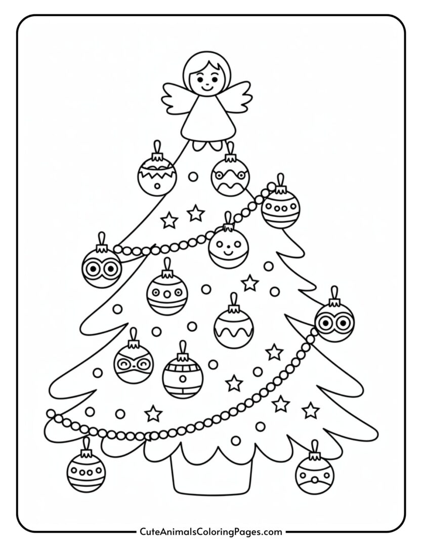 Christmas Ornaments Coloring Pages Printable (8 Pages To Print) - Cute ...