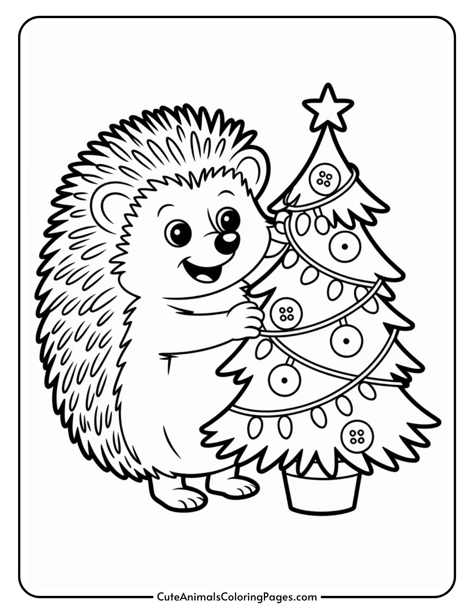 Hedgehog color page (8 Sheets Coloring) - Coloring Feel