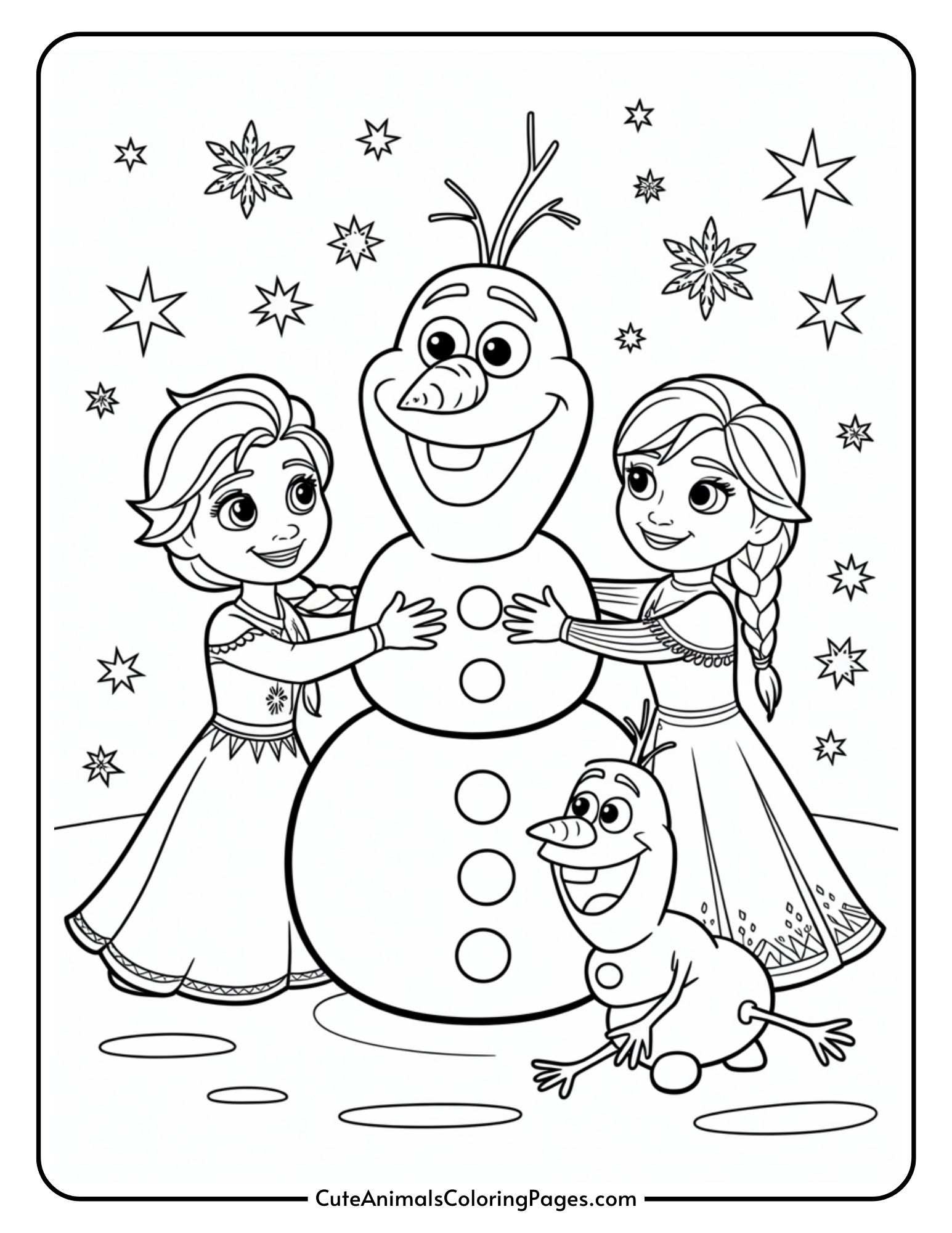 Disney Christmas Coloring Pages (10 PDF Pages) - Coloring Feel