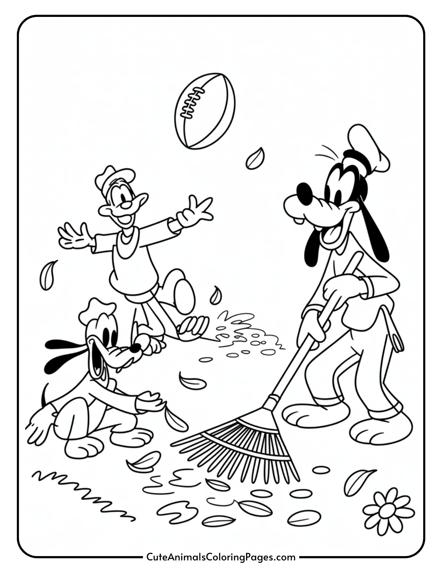 Mickey Mouse Thanksgiving Coloring Page (9 Coloring Sheets) - Cute ...