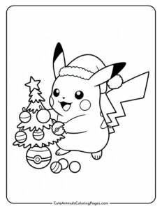 Pokemon Christmas Coloring Pages (11 Coloring Sheets) - Cute Animals ...