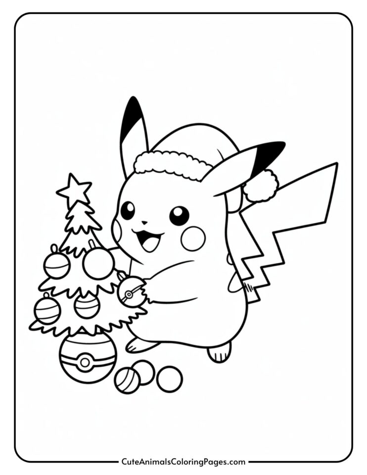 Pokemon Christmas Coloring Pages (11 Coloring Sheets) - Cute Animals ...