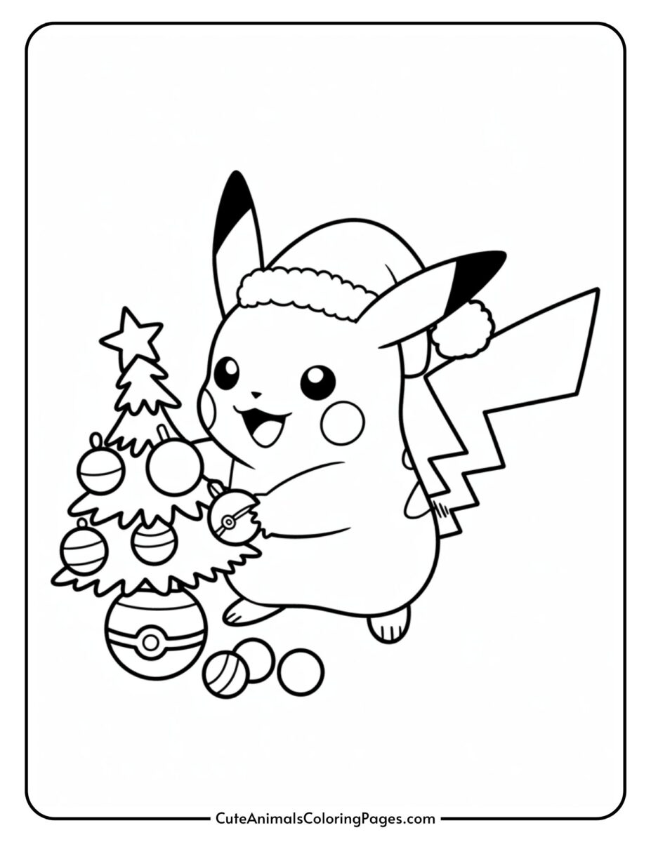 Pokemon Christmas Coloring Pages (11 Coloring Sheets) - Cute Animals ...