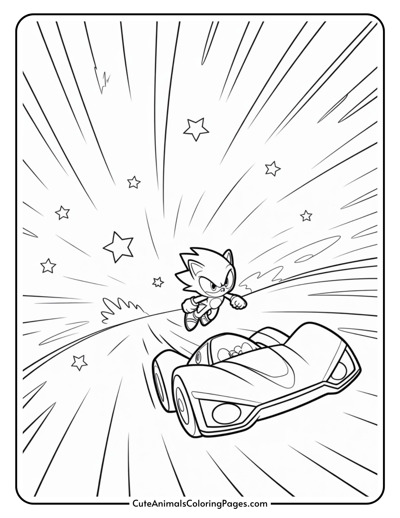 Shadow The Hedgehog Coloring Pages 12 Sheets To Color Cute Animals
