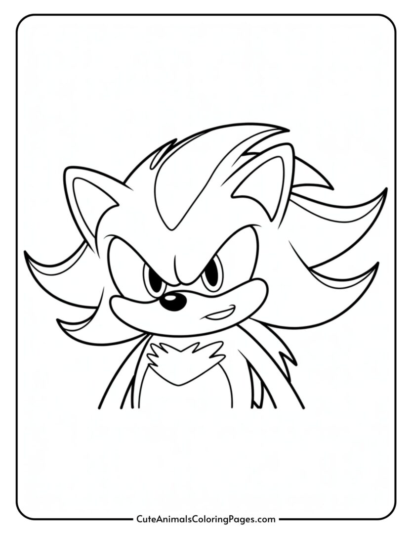 Shadow The Hedgehog Coloring Pages 12 Sheets To Color Cute Animals