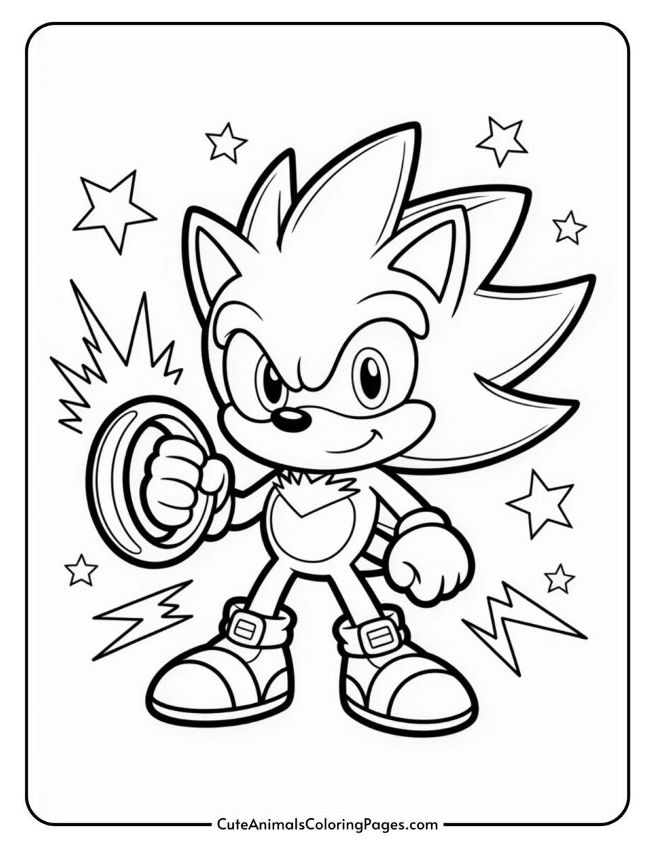 Silver The Hedgehog Coloring Pages (12 Printable Pages) - Cute Animals ...