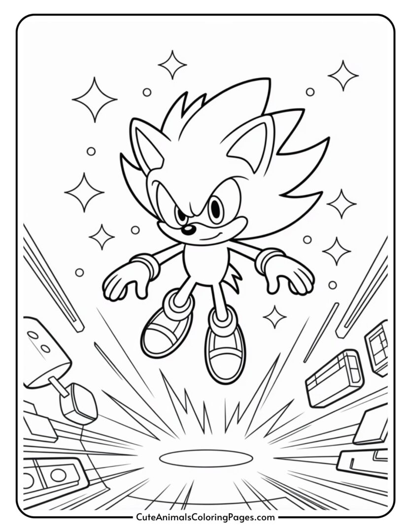 Silver The Hedgehog Coloring Pages (12 Printable Pages) - Cute Animals ...