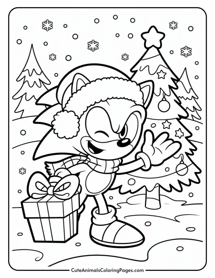 Sonic Christmas Coloring Pages (9 Printable Pages) - Cute Animals ...