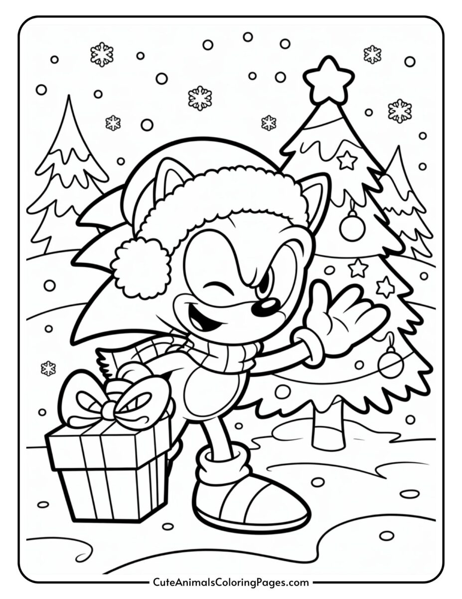 Sonic Christmas Coloring Pages (9 Printable Pages) - Cute Animals ...