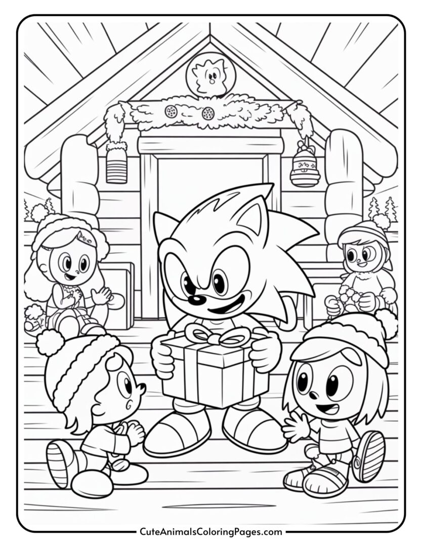 Sonic Christmas Coloring Pages (9 Printable Pages) - Cute Animals ...