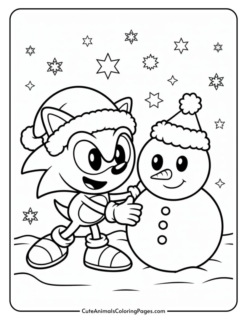 Sonic Christmas Coloring Pages (9 Printable Pages) - Cute Animals ...