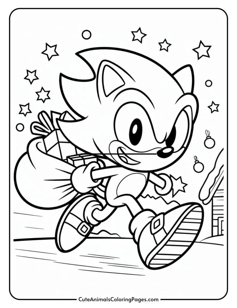 Sonic Christmas Coloring Pages (9 Printable Pages) - Cute Animals ...