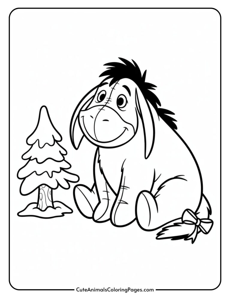 Winnie The Pooh Christmas Coloring Pages (11 Coloring Sheets) - Cute ...