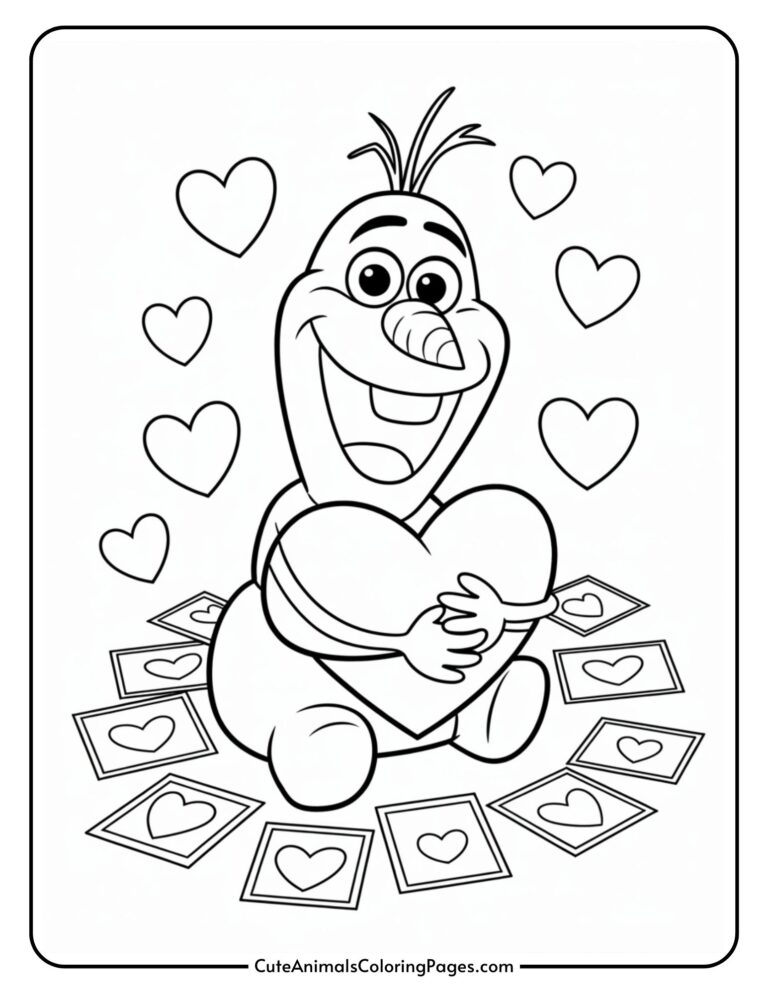 Disney Valentines Coloring Pages (13 Pages To Print) - Cute Animals ...
