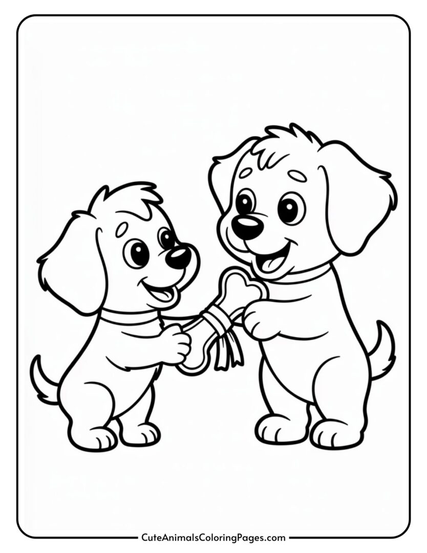 Dog Valentine Coloring Pages (10 Coloring Pages) - Coloring Feel