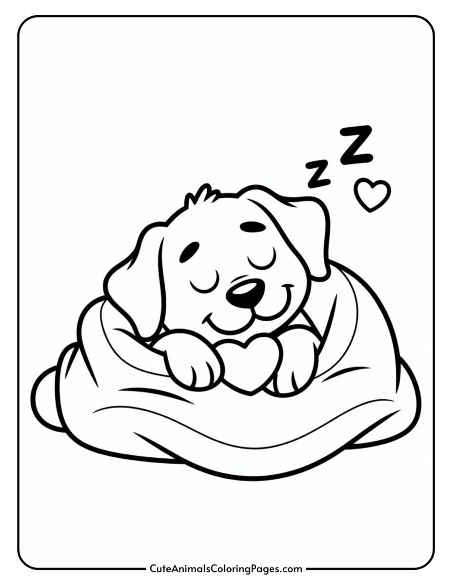 Dog Valentine Coloring Pages (10 Coloring Sheets) - Cute Animals ...