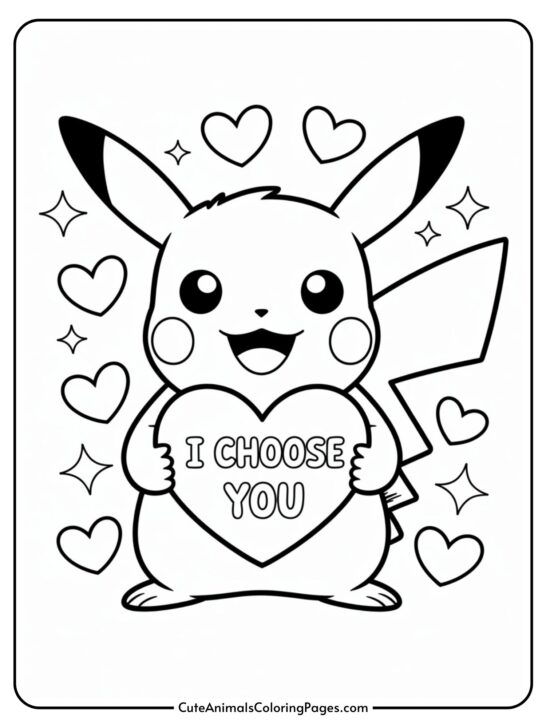 Pokemon Valentines Coloring Pages (14 Pages To Print) - Cute Animals ...