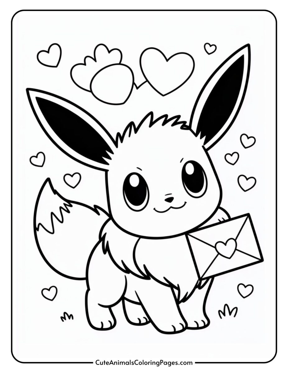Pokemon Valentines Coloring Pages (14 Pages To Print) - Cute Animals ...