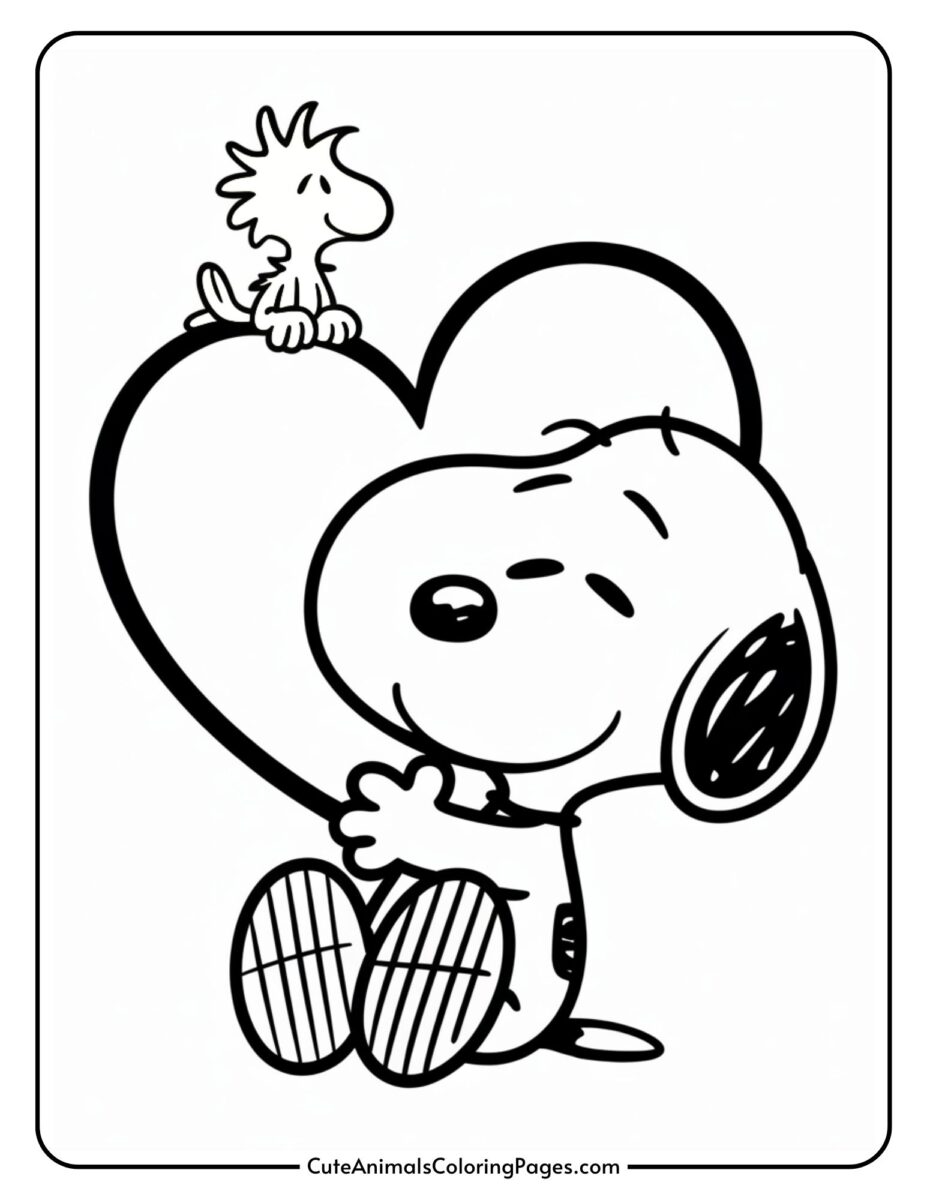 Snoopy Valentine Coloring Pages (26 Printable Pages) - Cute Animals ...