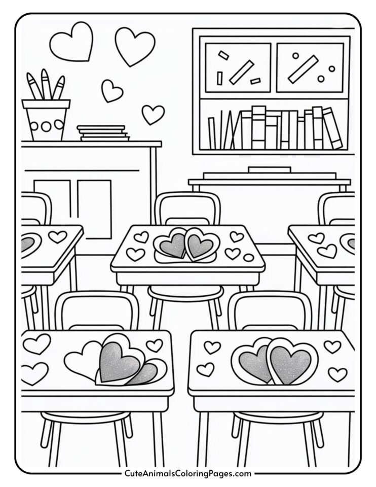 Valentine Coloring Pages For Kids (15 Pages To Color) - Cute Animals ...