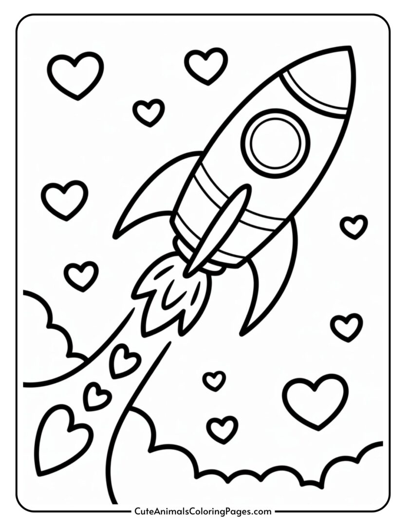 Valentine Coloring Pages For Kids (15 Pages To Color) - Cute Animals ...