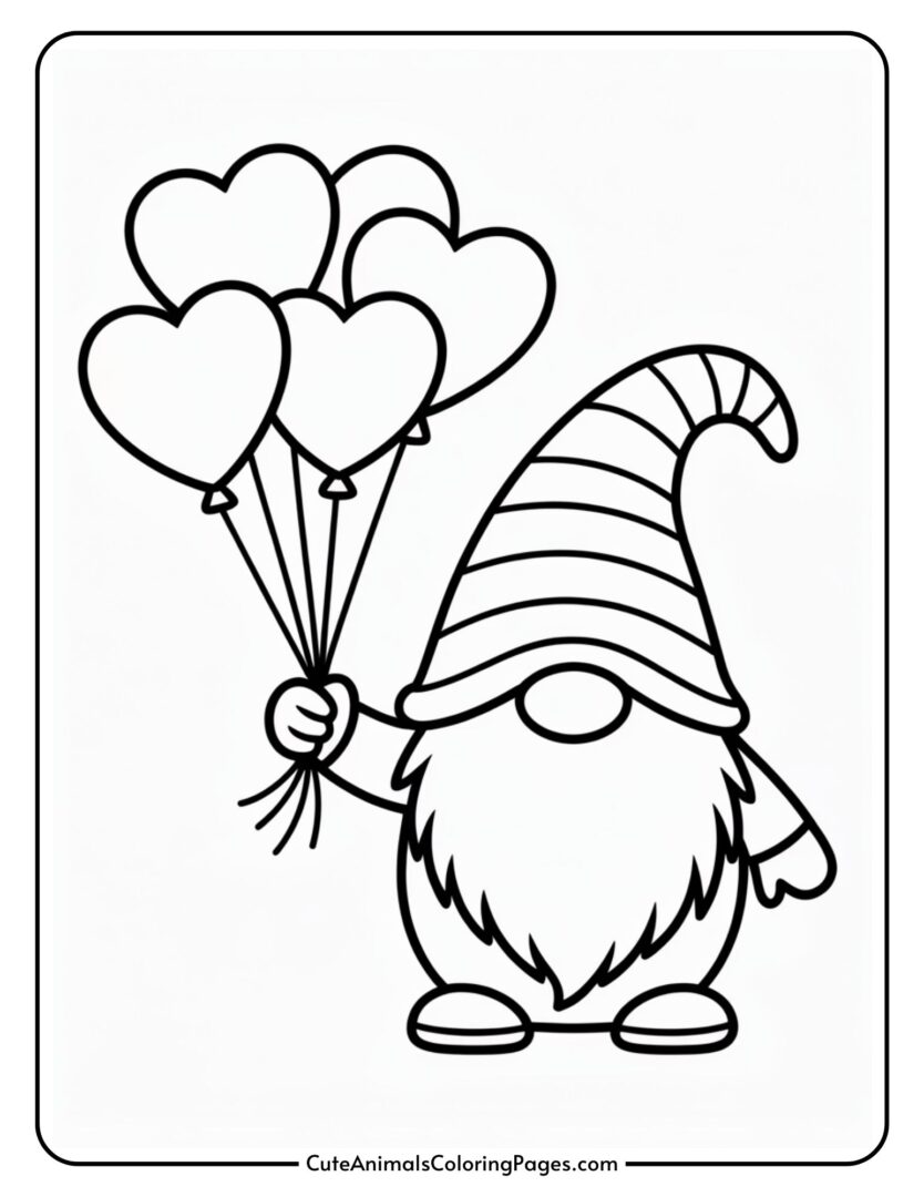 Valentine Gnome Coloring Pages (13 Coloring Pages) - Coloring Feel