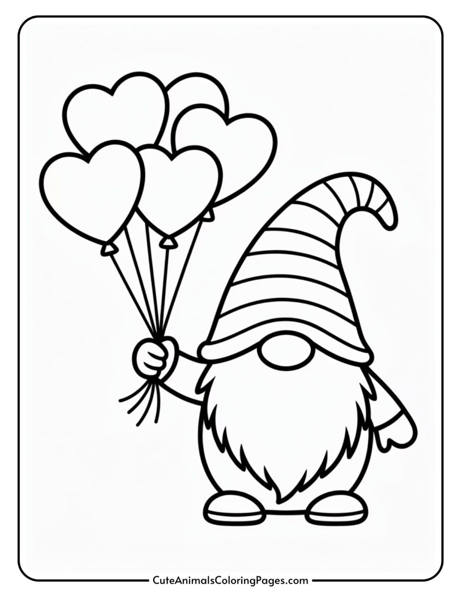 Valentine Gnome Coloring Pages (13 Coloring Pages) - Coloring Feel