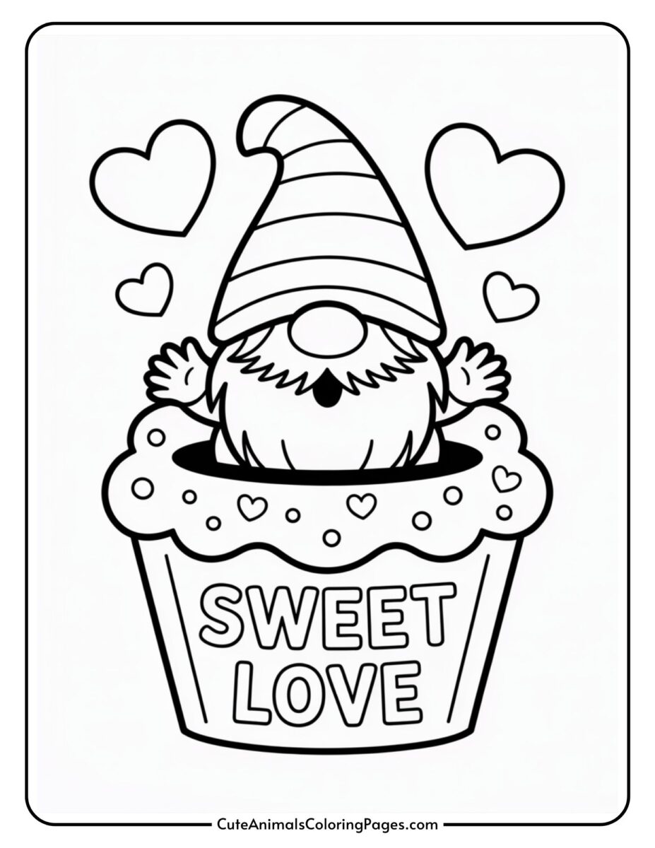 Valentine Gnome Coloring Pages (13 Coloring Pages) - Coloring Feel