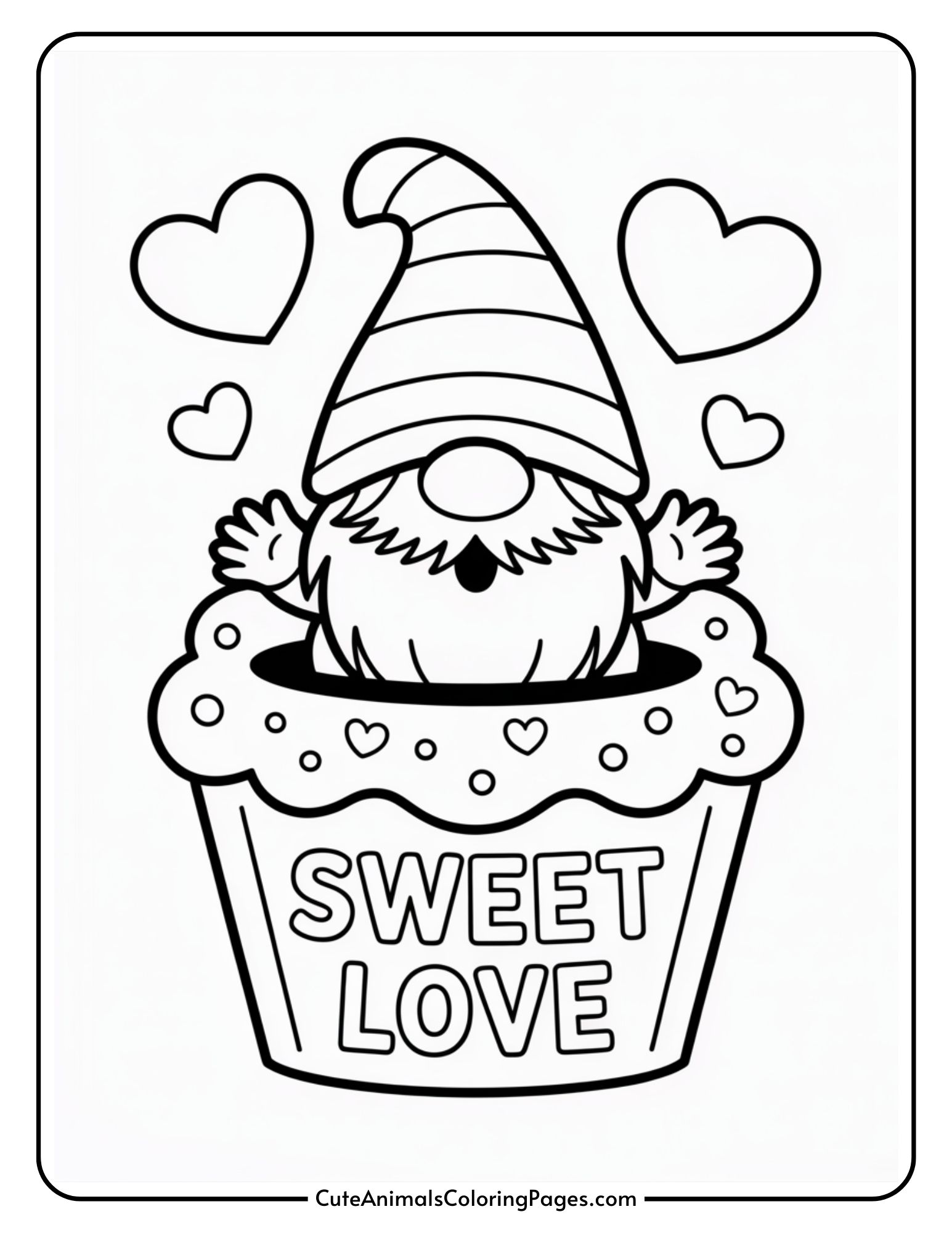 Valentine Gnome Coloring Pages (13 Coloring Pages) - Coloring Feel